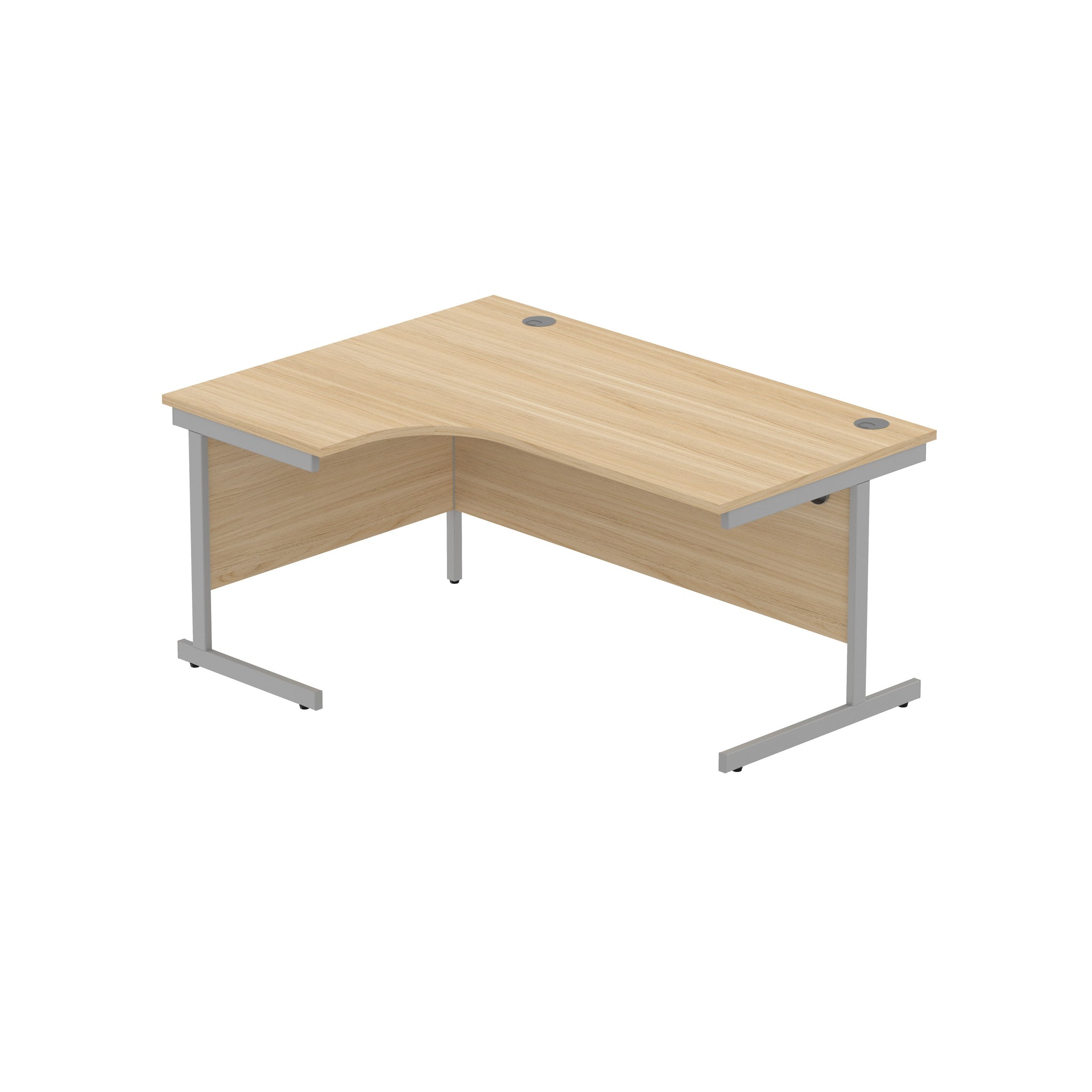 Office Left Hand Corner Desk With Steel Single Upright Cantilever Fram