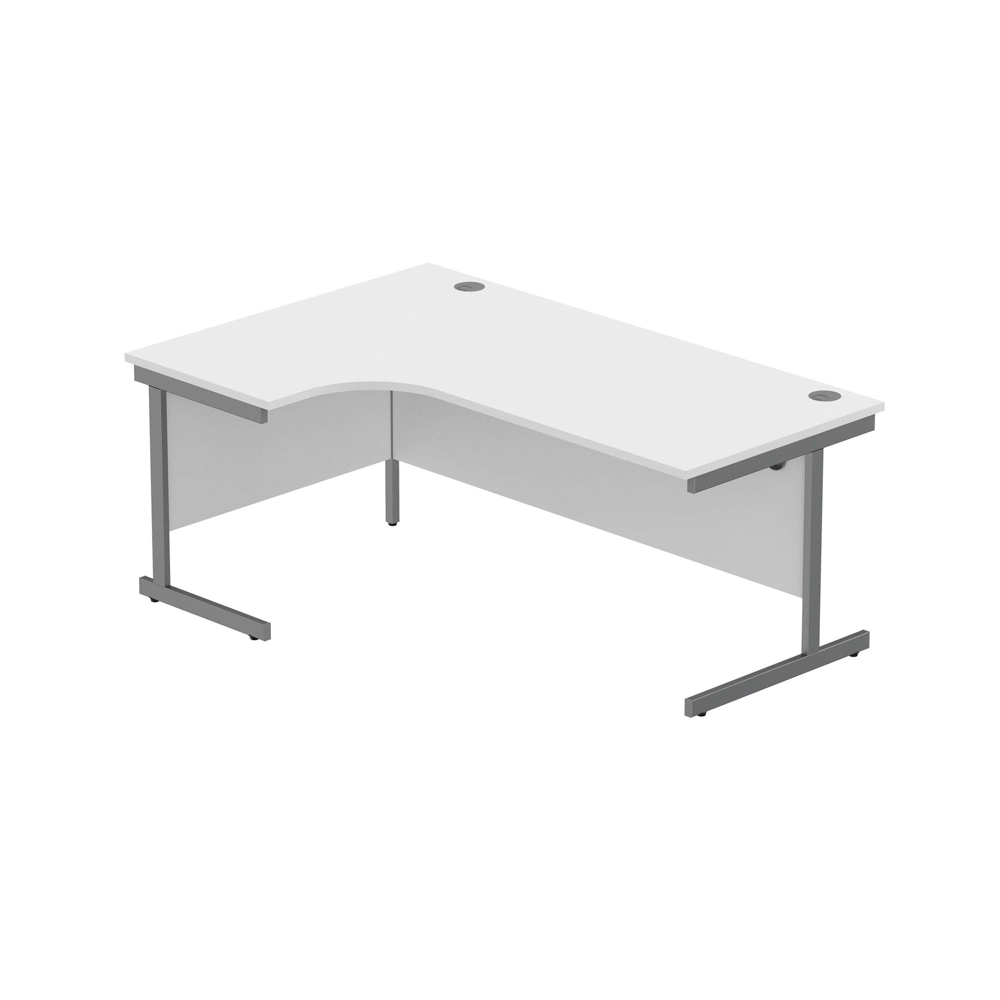 Office Left Hand Corner Desk with Steel Single Upright Cantilever Frame ...