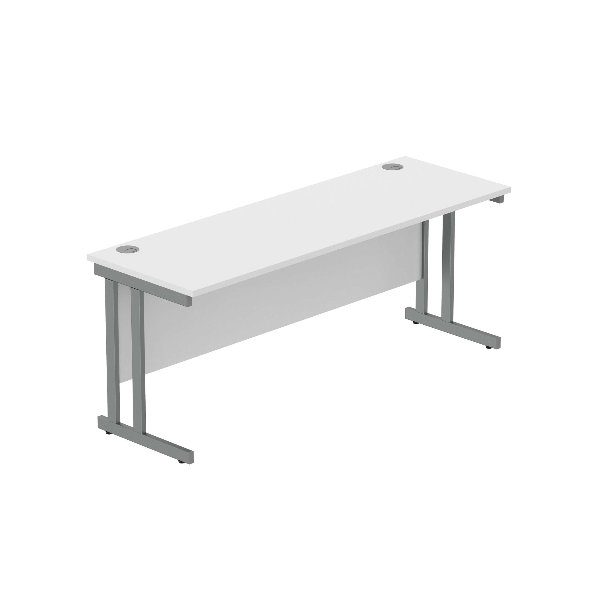 Office Rectangular Desk with Steel Double Upright Cantilever Frame (FS